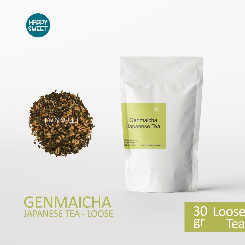 Jual Genmaicha Tea | 30 gram | Japanese Tea Rice Roasted Happy Sweet ...