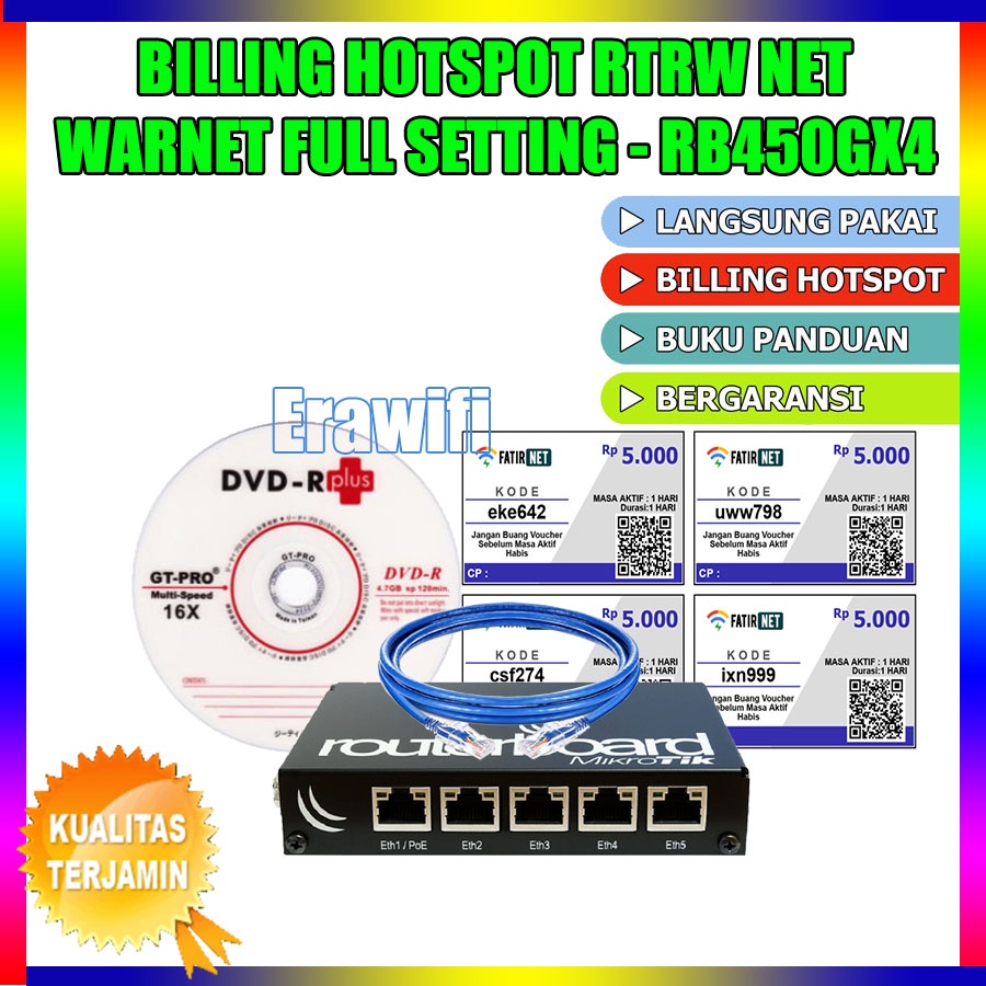 Jual Paket Billing Hotspot Rt Rw Net Warnet Sistem Voucher Full Setting ...