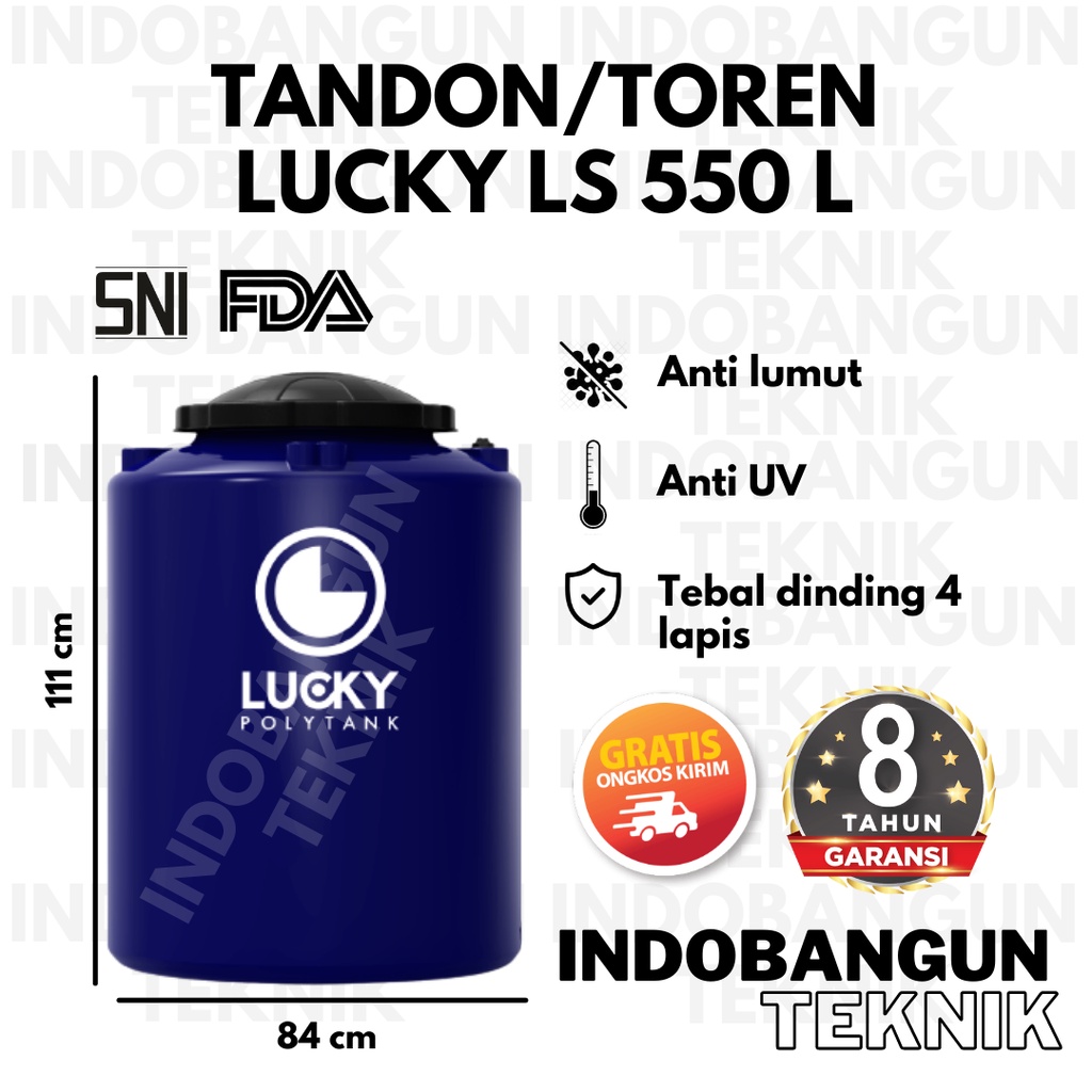 Jual Lucky Standard Tandon Toren Tangki Air 500 Liter 550 Murah Garansi ...