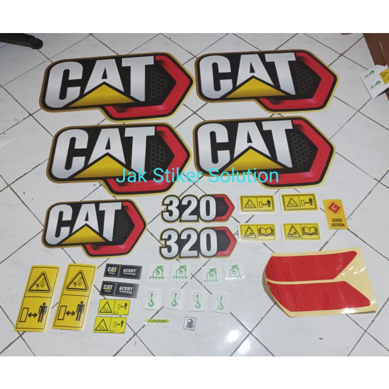 Jual Stiker Excavator Caterpillar Cat 320 Sticker Alat Berat | Shopee ...