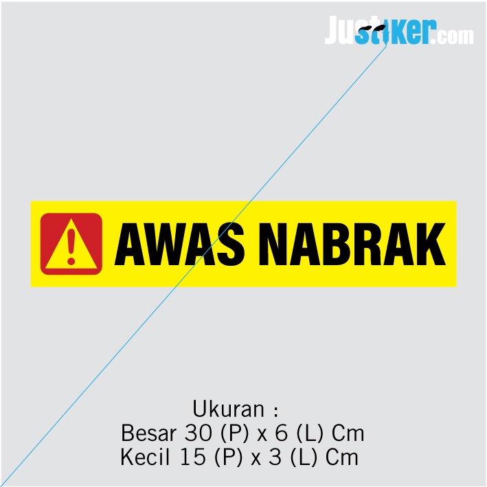 Jual Sticker Mobil Awas Nabrak, Cutting Sticker Awas Nabrak, Awas ...