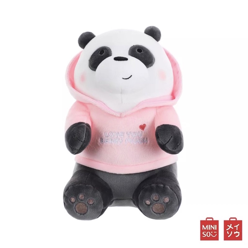 Jual BONEKA MINISO LOVELY SITTING PLUSH TOY MINISO WE BARE BEARS ...