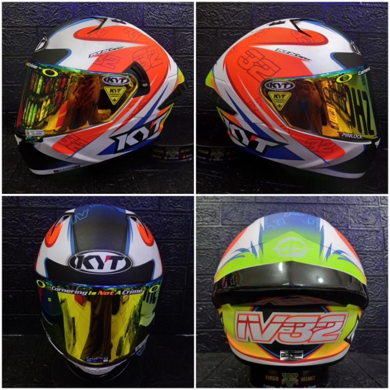 Jual KYT NFR MOTIF ISSAC VINALES FULL PAKET GANTENG VISOR IRIDIUM ...