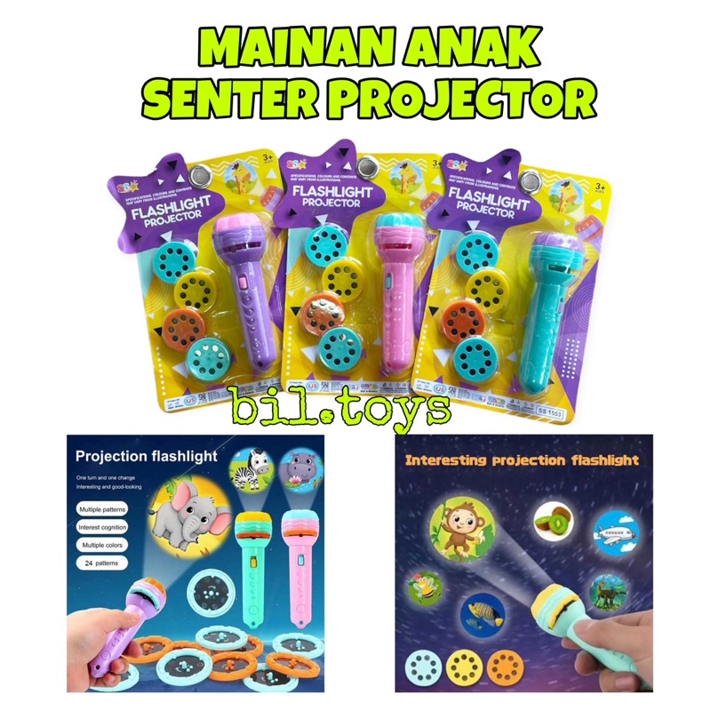 Jual Mainan Anak Senter Proyektor / Fun Flashlight / Mainan Proyektor ...