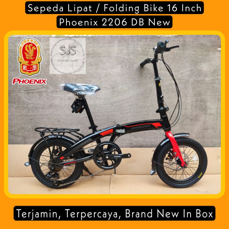 Jual Sepeda Lipat / Folding Bike 16 Inch PHOENIX 2026 DB Steel 7 Speed New | Shopee Indonesia