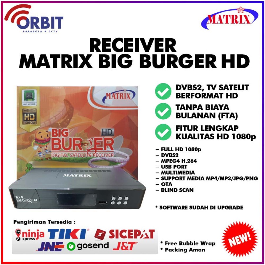 Jual RECEIVER PARABOLA MATRIX BIG BURGER HD | Shopee Indonesia