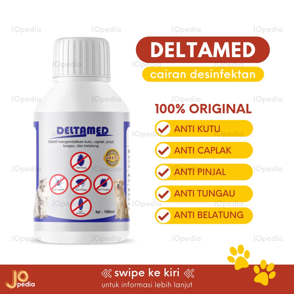 Jual DELTAMED Obat Kutu Kucing Anjing Mandi Desinfektan Kandang Semprot Kasur Caplak Tungau ...