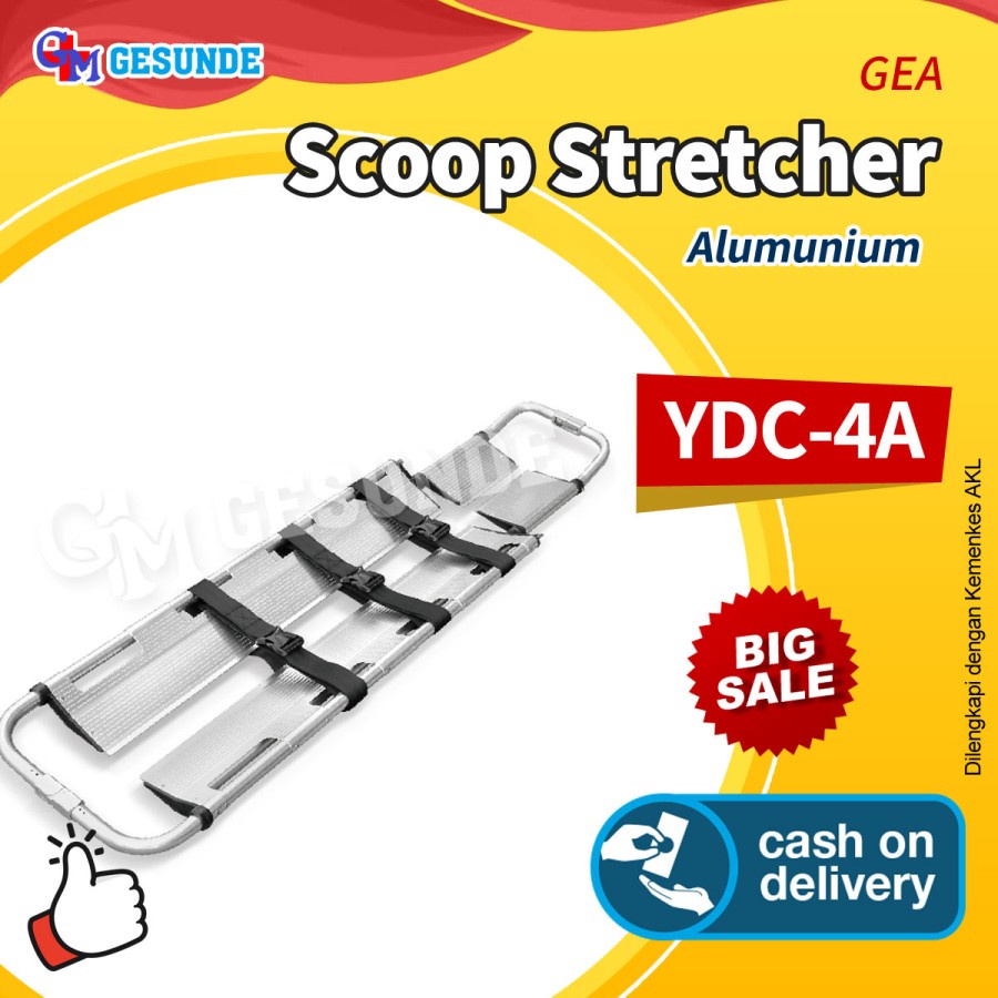 Jual Tandu Emergency Scoop Stretcher Alumunium GEA YDC-4A SILVER/Tandu ...