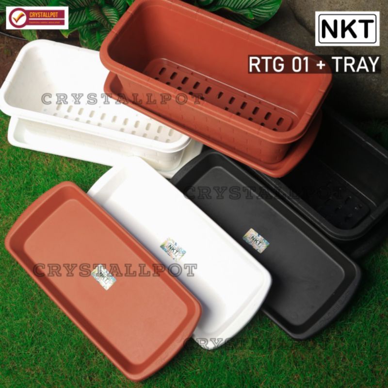 Jual PROMO TERMURAH !!! Tatakan alas pot panjang tray rtg 01 hitam ...