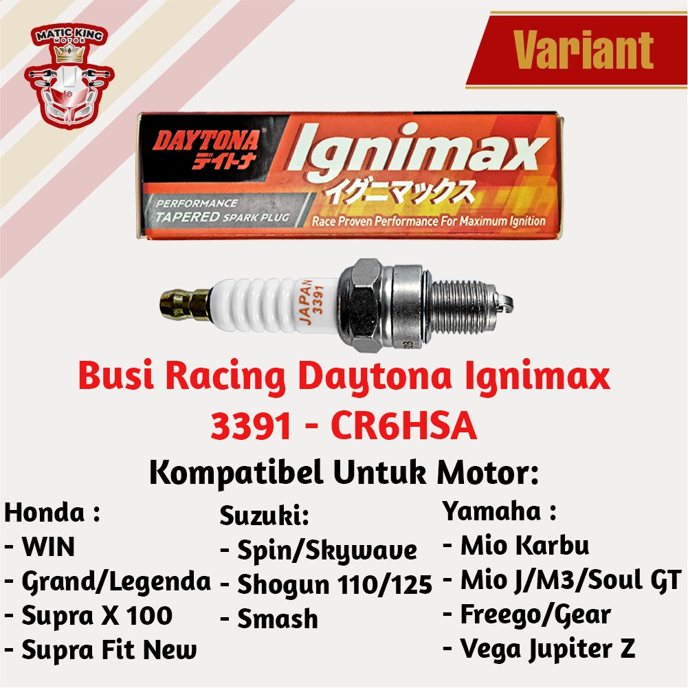 Jual Busi Racing Mio Sporty Smile Grand Supra X Lama Fit New Jupiter Z ...
