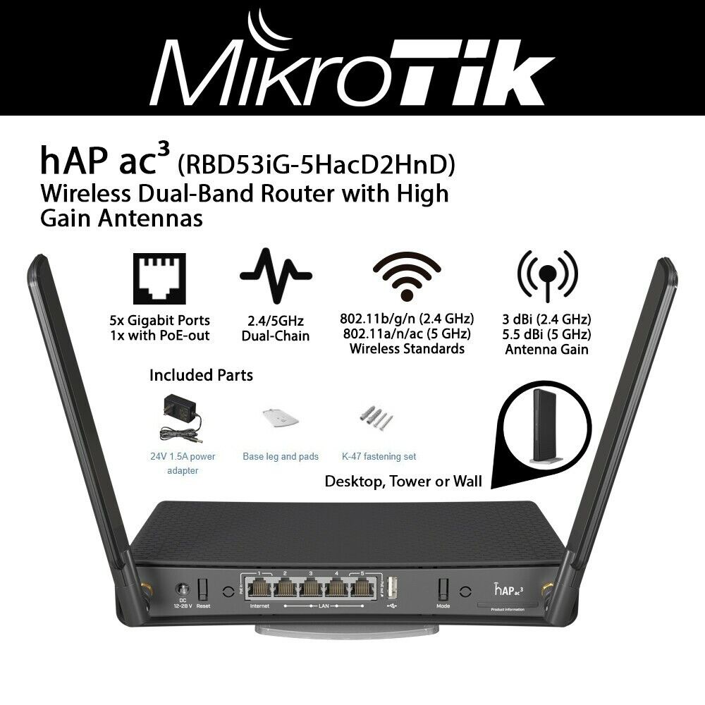 Jual MikroTik hAP ac3 RBD53iG-5HacD2HnD | Shopee Indonesia