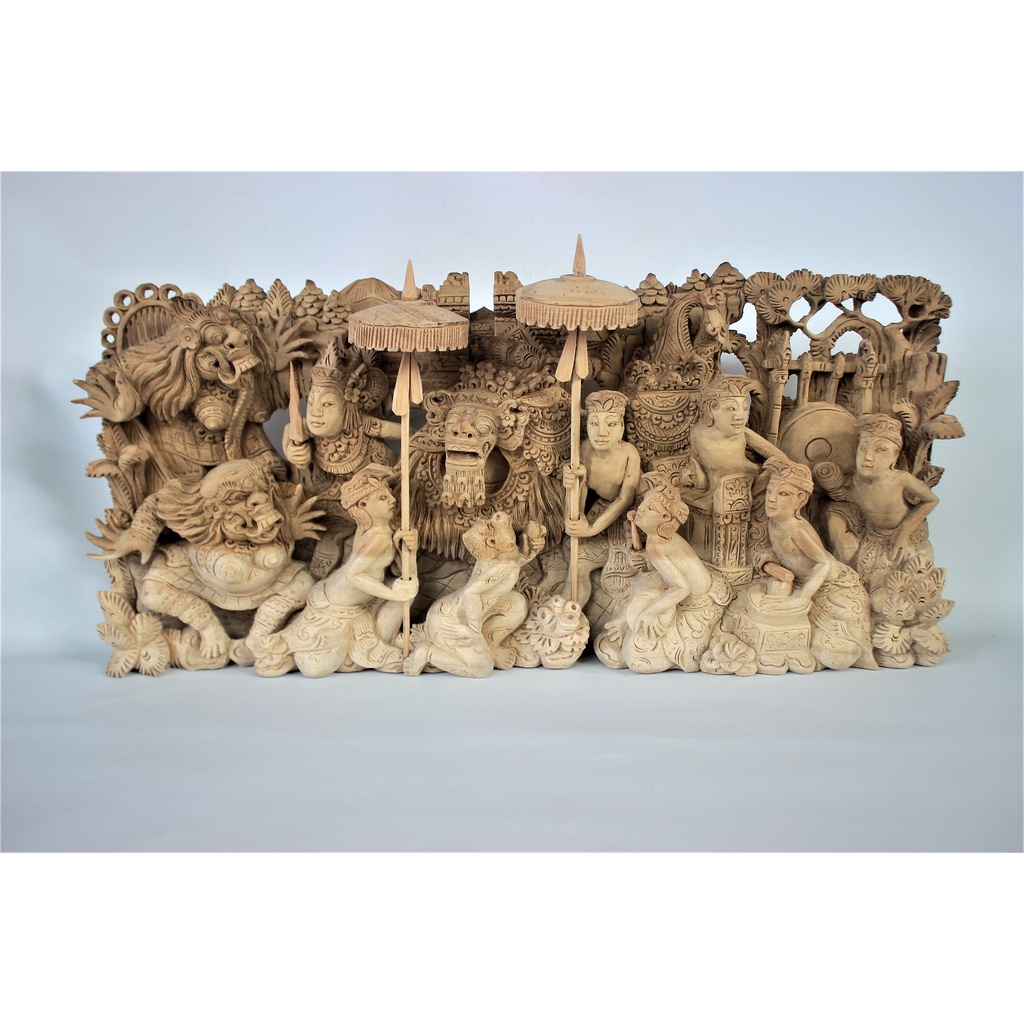 Jual Ukiran Kayu Bali Hiasan Dinding Patung Buatan Tangan Ukuran 50 x ...