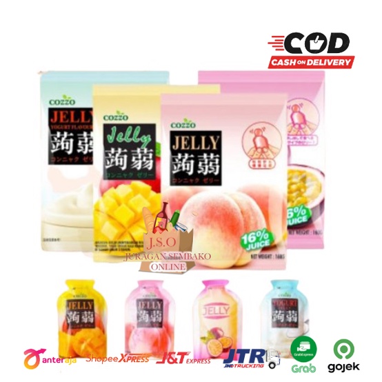Jual ( JSO) COZZO JELLY FRUIT Jelly Agar Rasa Lychee Mangga Blueberry Bluberi Passion Fruit ...