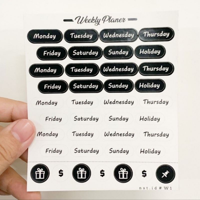 Jual stiker hari stiker days stiker lucu stiker journal stiker ...