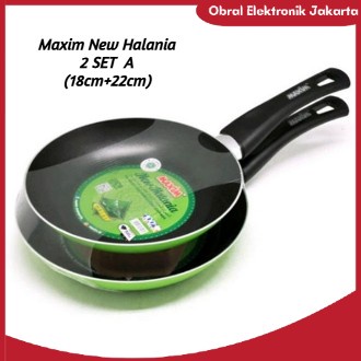 Jual Teflon Maxim New Halania 2 Set A Hijau (18Cm Fp + 22Cm Fp ...