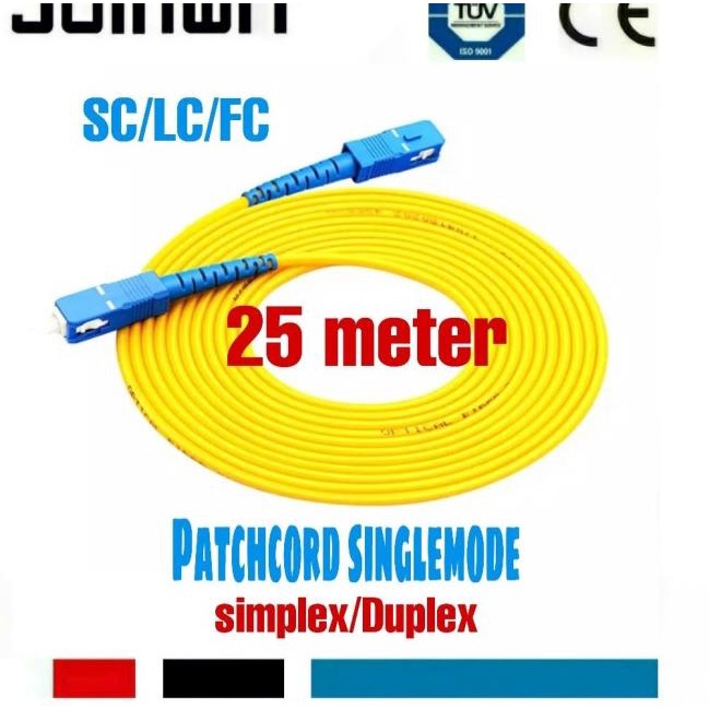 Jual Patchcord SC/LC/FC Simplex/Duplex Single Mode fiber optic (25 ...