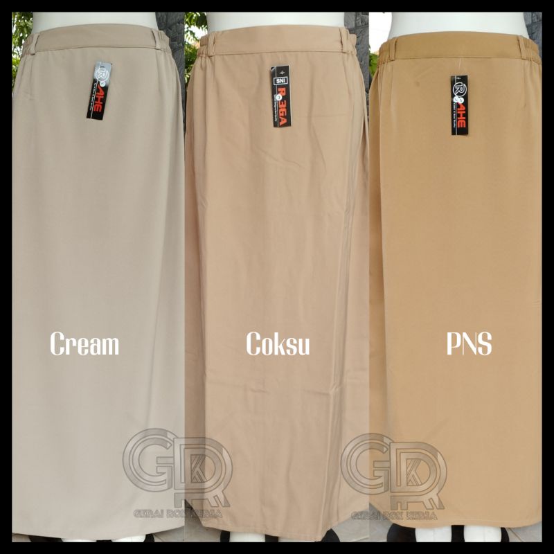 Jual Rok Span Coksu Panjang Jumbo Rok PNS Warna Kaki Rok PNS Wanita ...