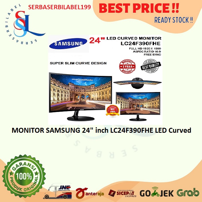 Jual SAMSUNG 24" inch LC24F390FHE LED Curved Monitor LC24F390 C24F390 ...