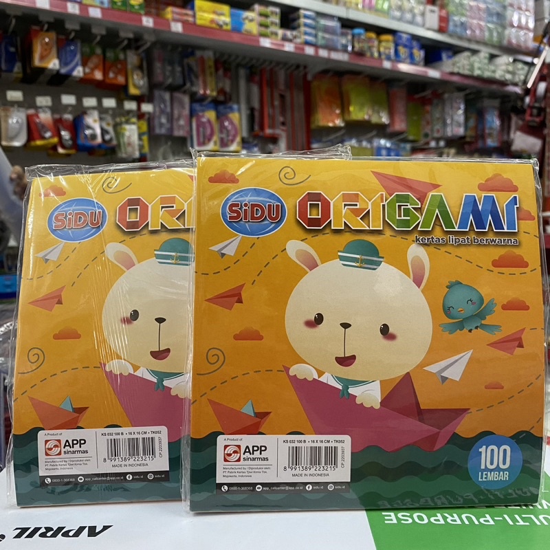 Jual ORIGAMI SIDU / KERTAS LIPAT BESAR 16X16CM (1PAK=100LBR) | Shopee ...