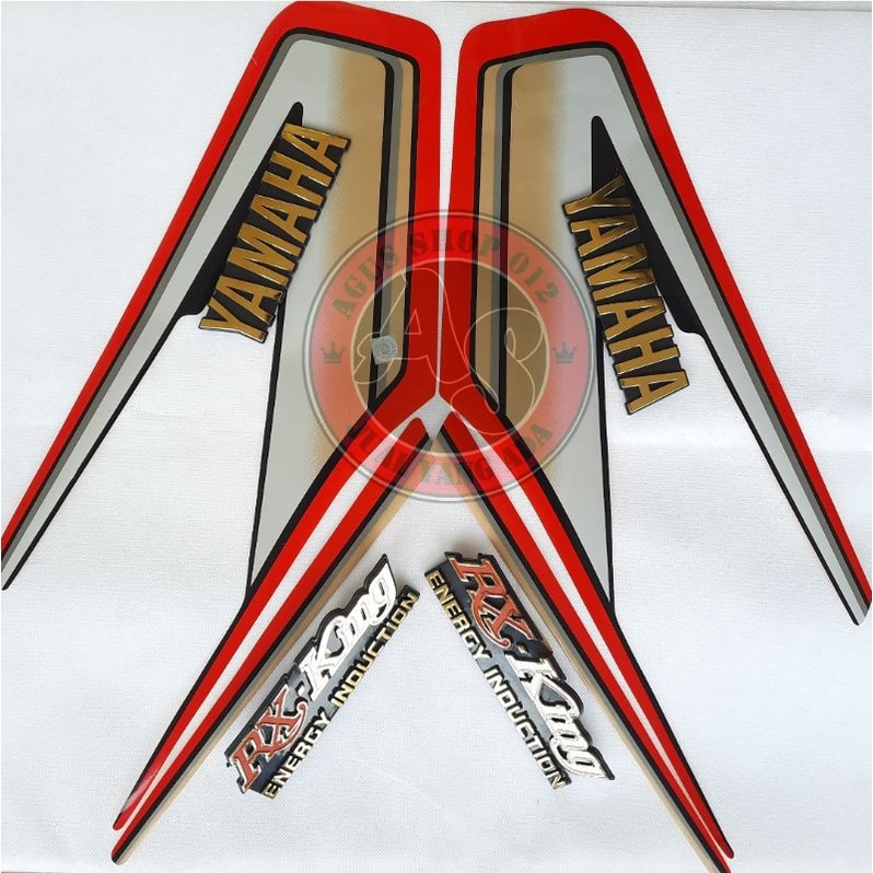 Jual STRIPING STIKER LIS BODY RX KING 93 MERAH LENGKAP EMBLEM TANGKI ...