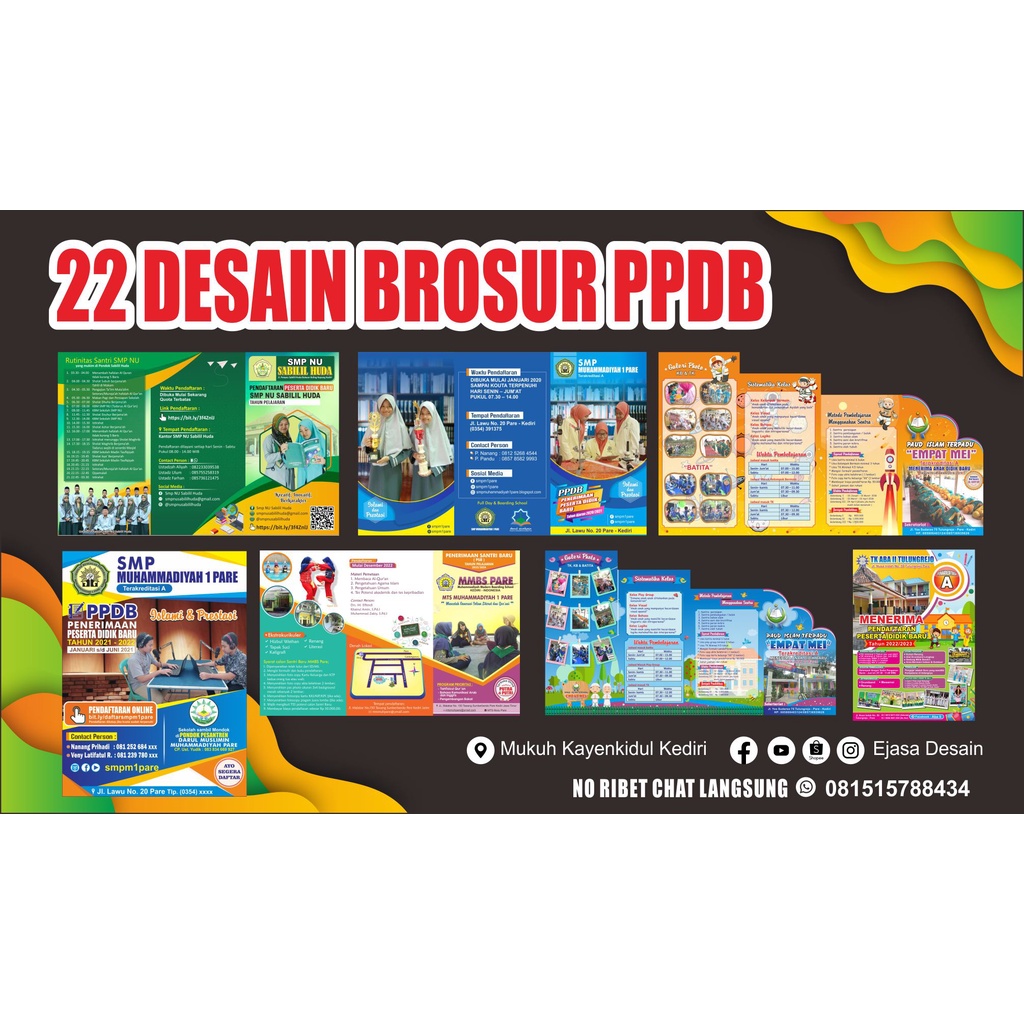 Jual 21 TEMPLATE DESAIN BROSUR PPDB SEKOLAH | Shopee Indonesia