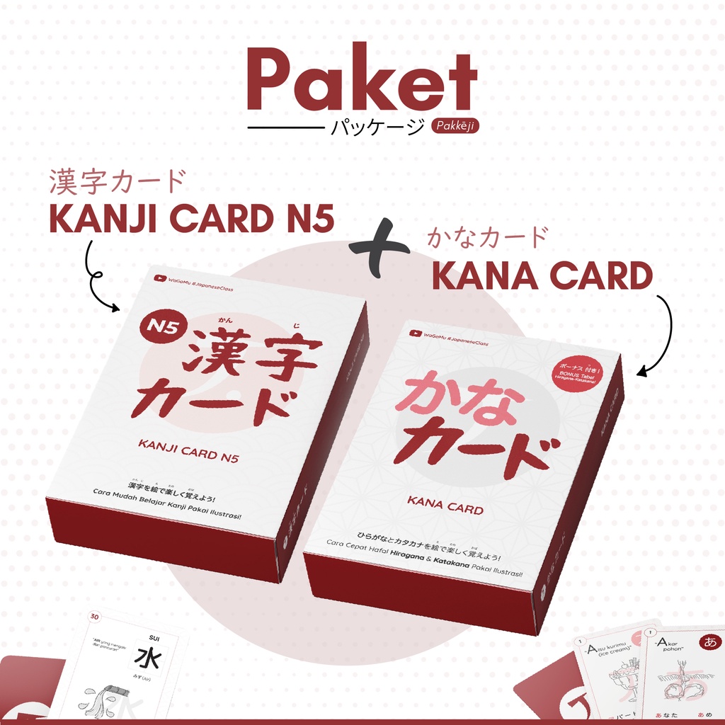 Jual Promo Bundling Kanji Card N5 dan Kana Card | Shopee Indonesia