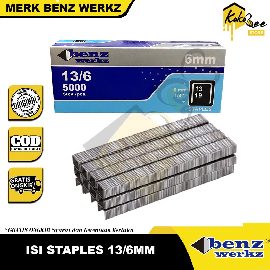 Jual Isi staples hekter tangan manual stapler gun 13/6mm isi staples ...