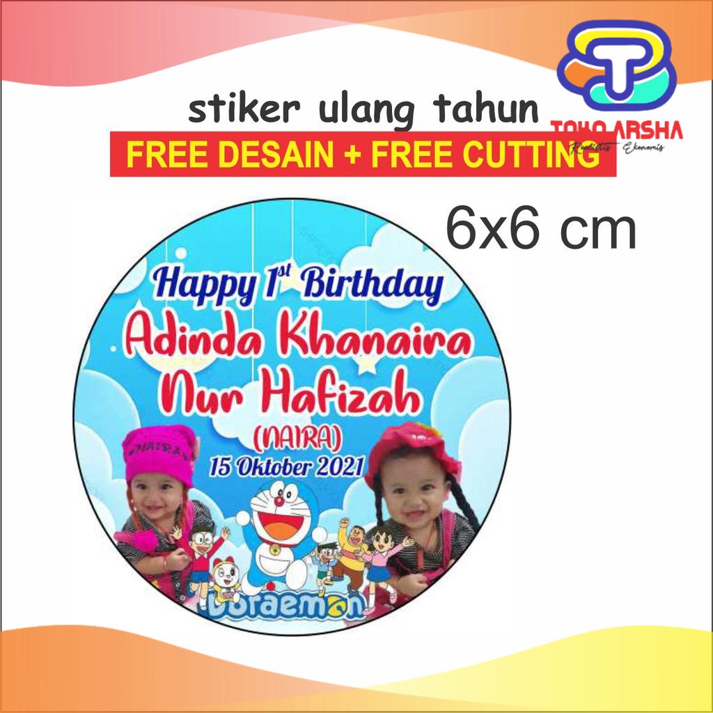 Jual STIKER LABEL ULANG TAHUN ANAK TUMPENG MINI STICKER Padudu Shop ...