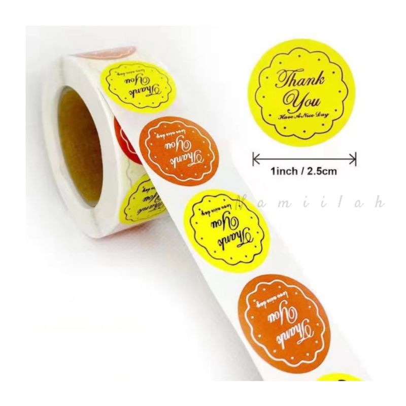 Jual Part 1 - Sticker Stiker label Thank you terimakasih handmade open ...