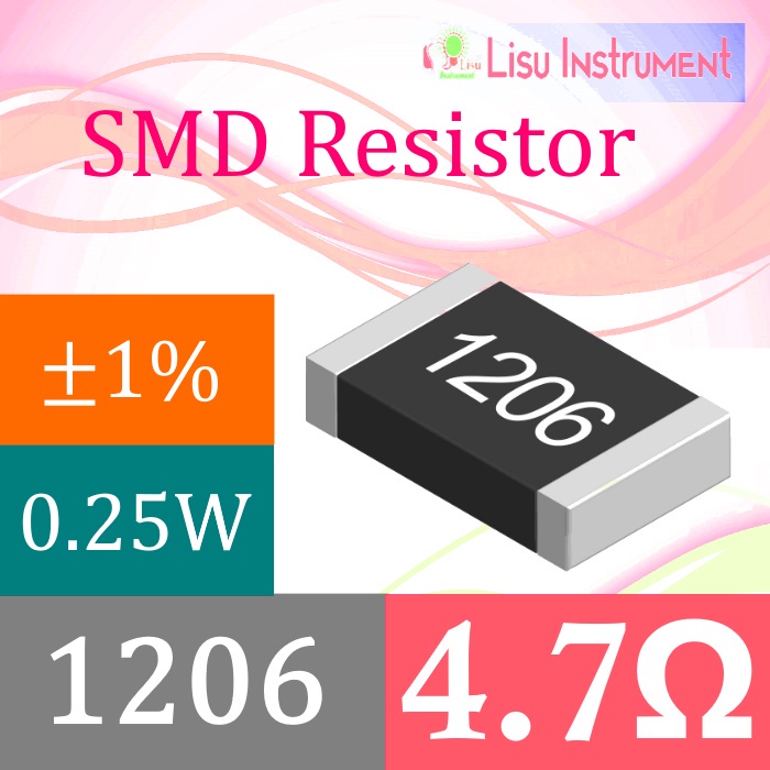 Jual 4.7R 1206 ±1% Thick Film Resistors SMD Chip Resistor 4.7Ω 4R70 ...