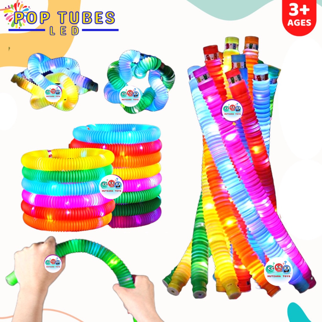Jual MUTIARATOYS Mainan Pop Tubes Pop Pipes Lampu Stick Pipa Selang ...
