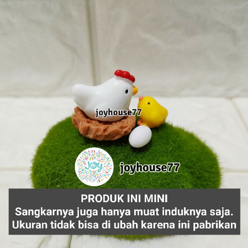 Jual Miniatur Ayam Itik Telur Sangkar Ornamen Terrarium Bonsai Figure ...