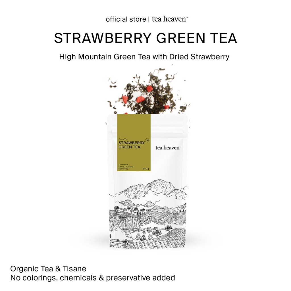 Jual Tea Heaven Strawberry Green Tea 40gr | Shopee Indonesia