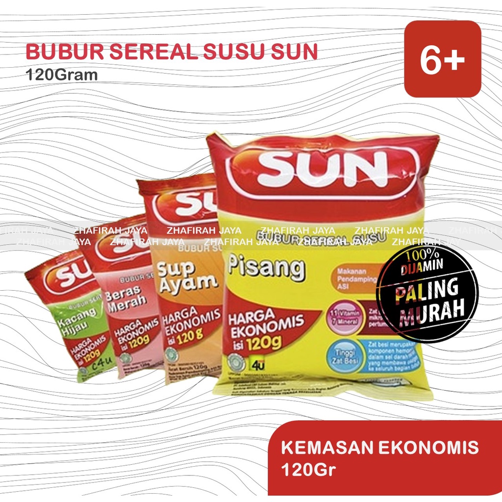 Jual [bisa COD] SUN Bubur SACHET kemasan Ekonomis 120gr | Bubur SUN ...