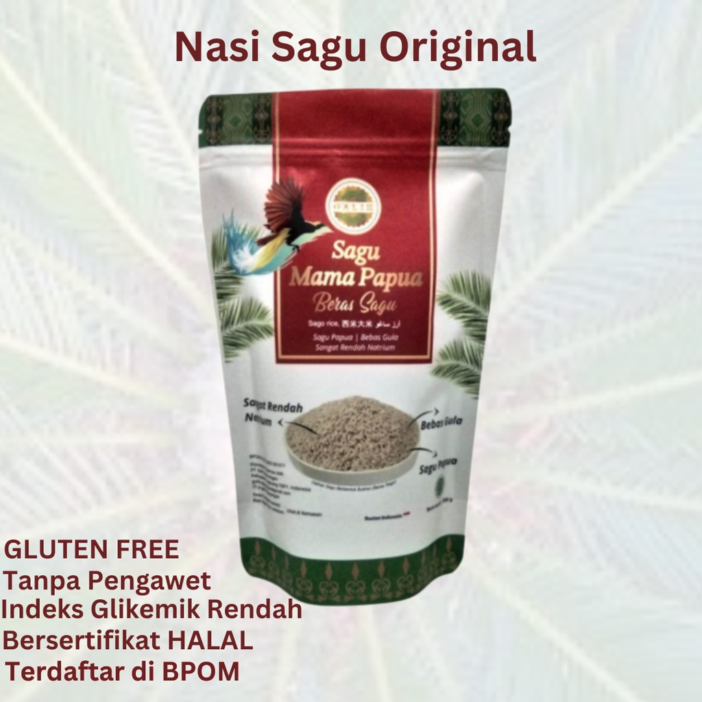 Jual Beras Sagu Mama Papua "ORIGINAL" 200 gr | Shopee Indonesia
