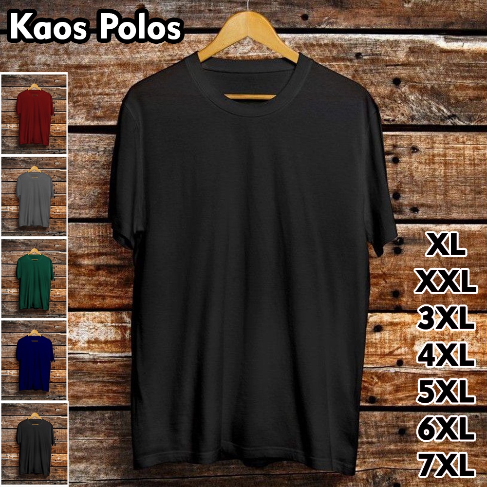 Jual KAOS POLOS PRIA JUMBO BIGSIZE OVER SIZE XL 2XL 3XL 4XL 5XL 6XL 7XL | Shopee Indonesia