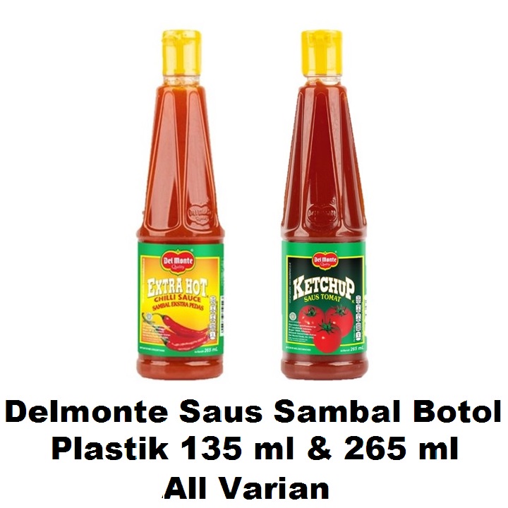 Jual Del Monte Saus Sambal Botol Plastik 135 ml & 265 ml All Varian ...