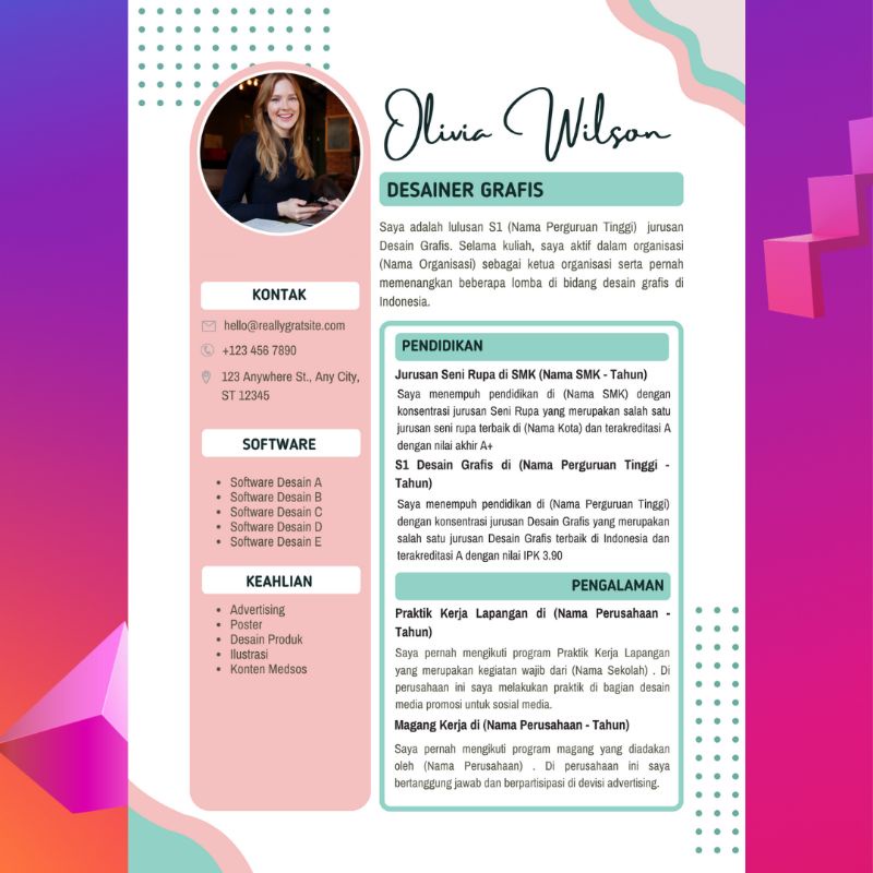 Jual Jasa Pembuatan CV / Curriculum Vitae | Desain CV | Lamaran Kerja - DESAIN TERPOPULER 2022 ...