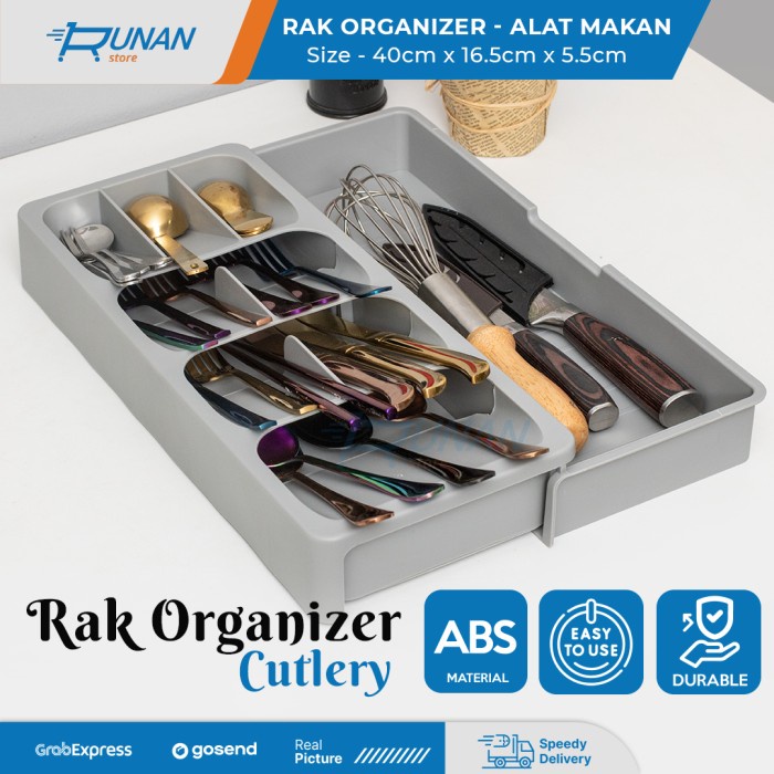 Jual Tempat Sendok Garpu Kitchen Drawer Organizer Laci Cutlery Storage ...