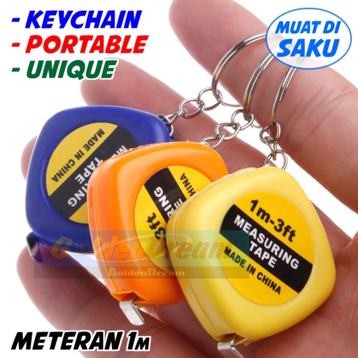 Jual Gantungan Kunci Meteran 1m Mini Keychain Measuring Tape 1 meter ...