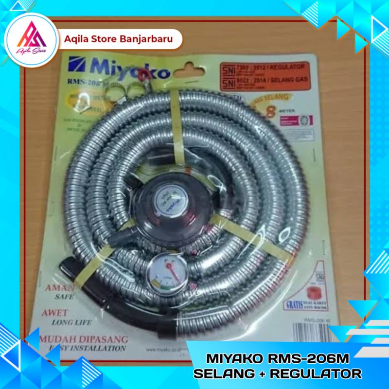 Jual Selang dan regulator RMS 206 M kompor gas LPG Miyako RMS 206M ...