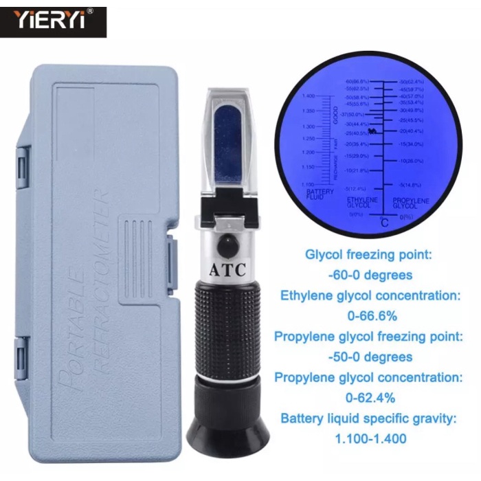 Jual Refractometer Handheld 0-66.6 Ethylene Glycol 0-62.4 Propylene ...