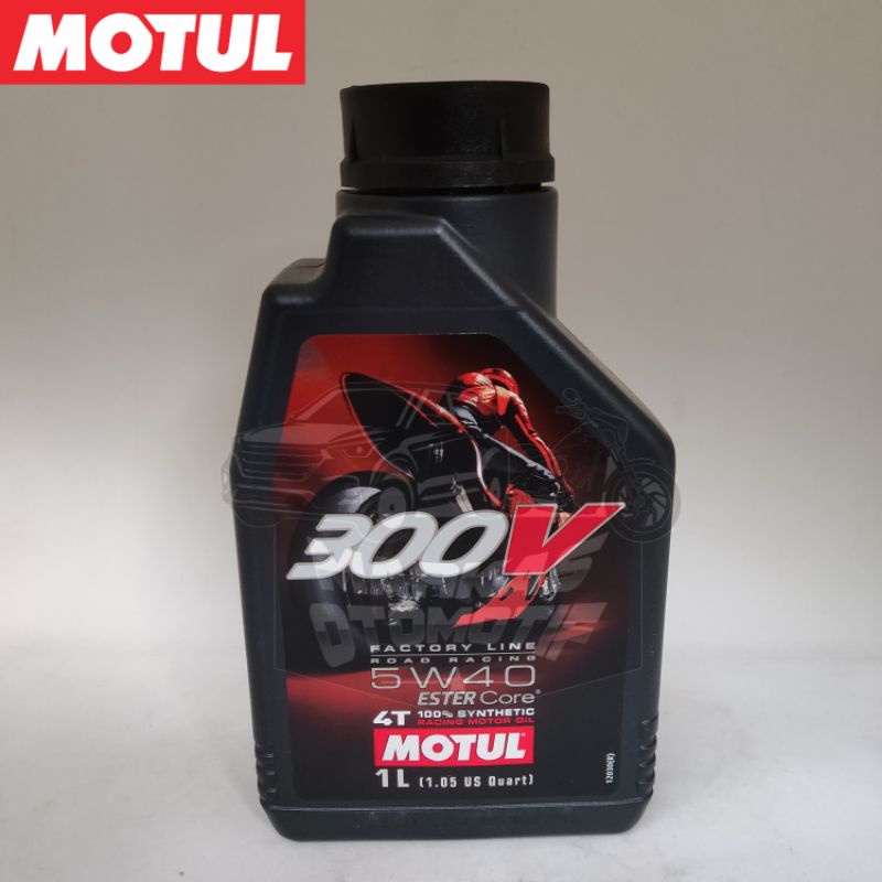 Jual MOTUL 300V ROAD RACING 5W-40 1L/100% ORIGINAL/OLI MESIN MOTOR SPORT/NINJA/YAMAHA/HONDA/BMW ...