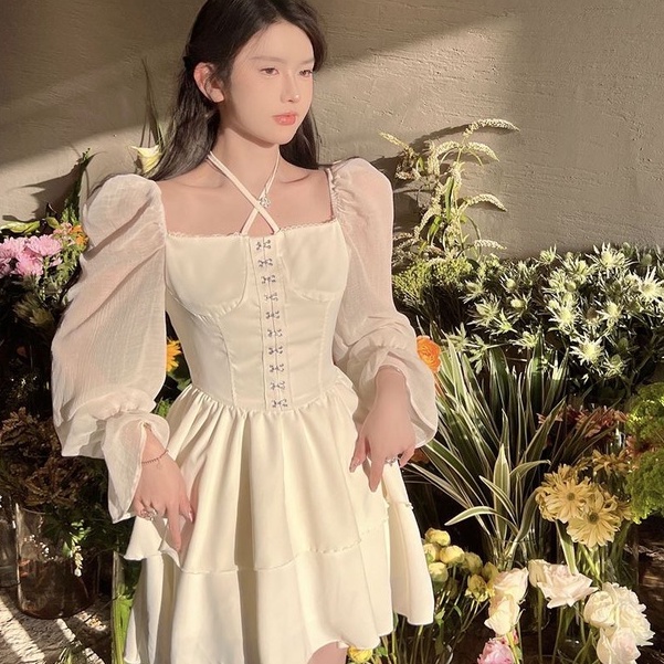 Jual Gabrielle cottagecore dress wanita | Shopee Indonesia