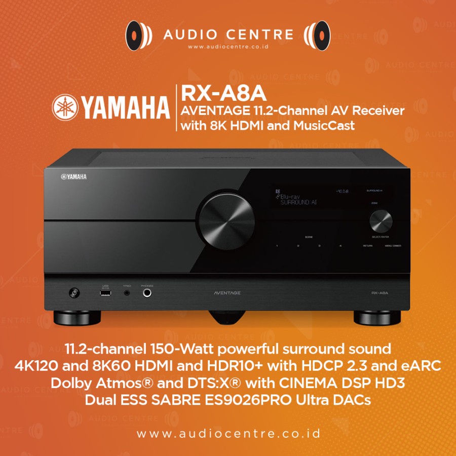 Jual Yamaha RXA8A RXA 8A RX A8A AV Receiver Dolby Atmos 11.2 ch amplifier | Shopee Indonesia