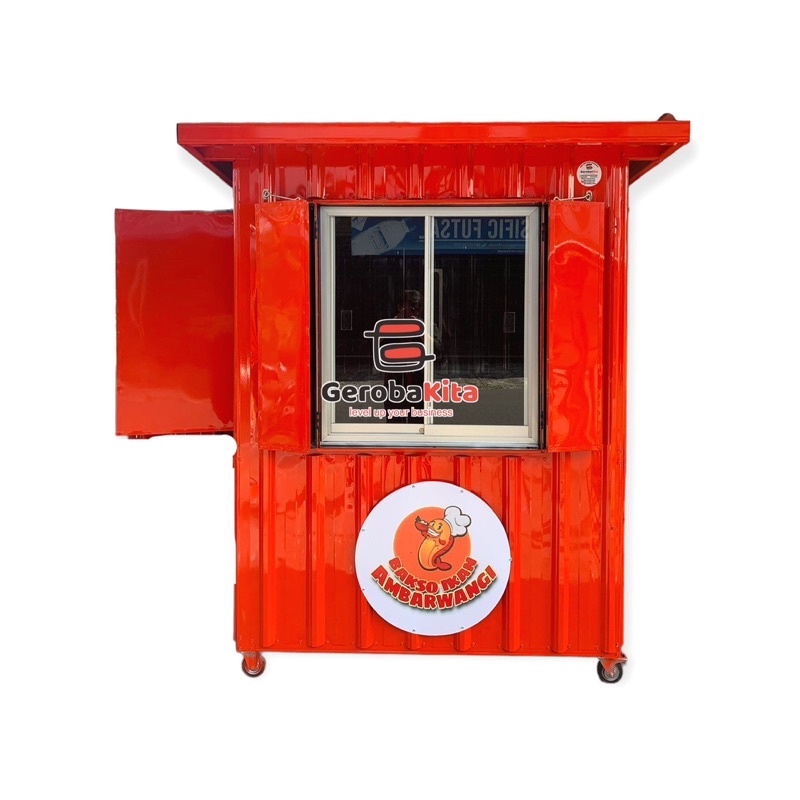 Jual booth Container kaca geser / gerobak kaca | Shopee Indonesia