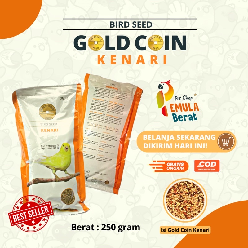 Jual PAKAN BURUNG GOLD COIN KENARI 250 GRAM PAKAN KENARI GOLD COIN ...