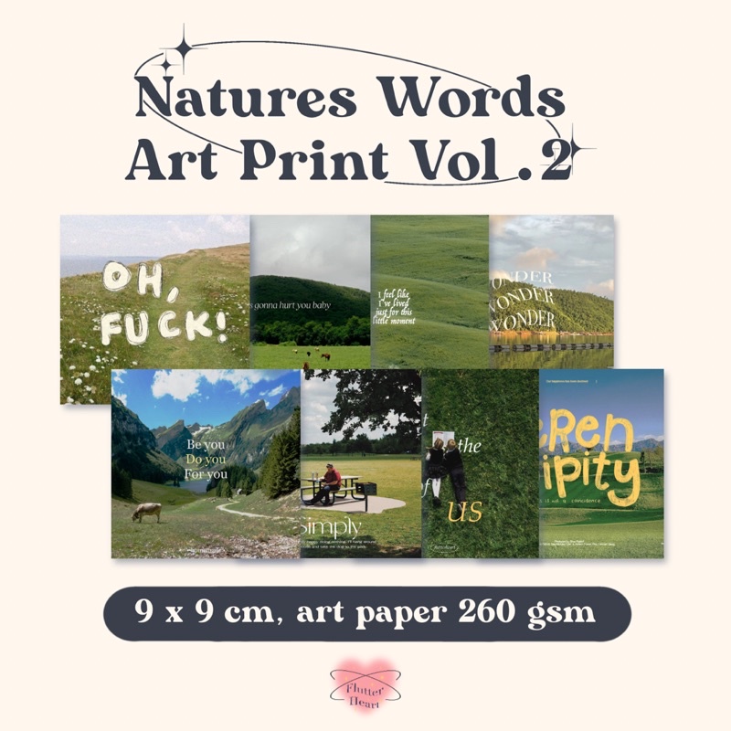 Jual NATURES WORDS ART PRINT VOL.2 | Aesthetic Artprint | Artprint Alam ...