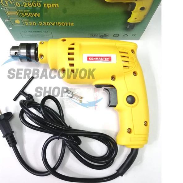 Jual Mesin Bor Listrik Bor Tangan Kenmaster 10 Mm 2 Arah + Mata Bor Set ...