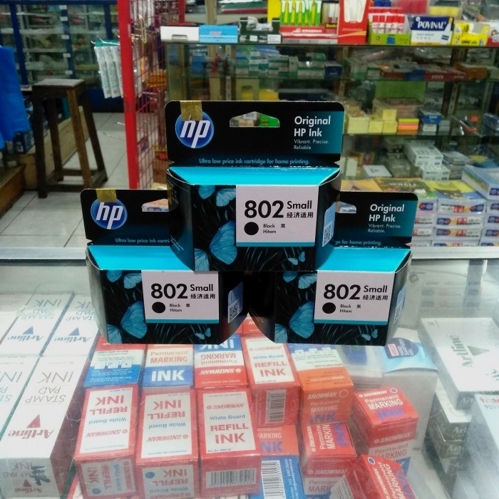 Jual promo !!! Tinta Hp 802 black ink catridge original | Shopee Indonesia